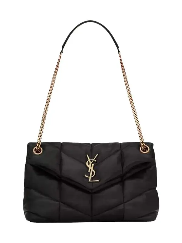 Saint Laurent Loulou Puffer Small Bag - Black