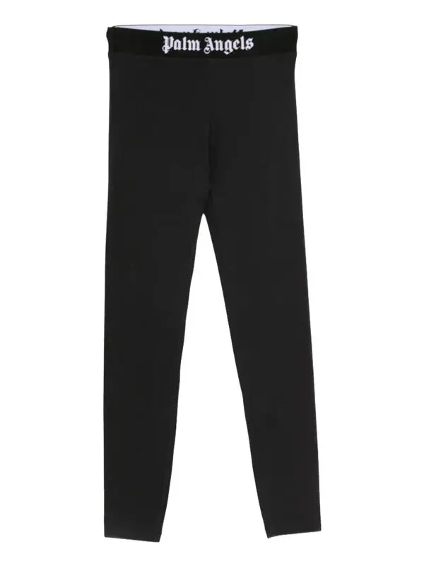 Palm Angels Logo-waistband Leggings - Black