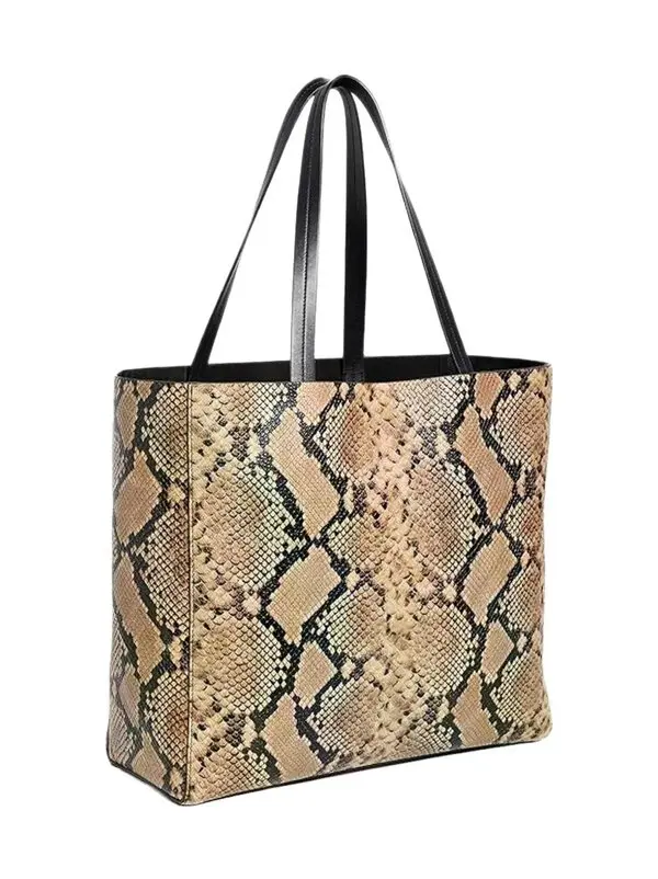 NILI LOTAN Snakeskin-effect Medium Shoulder Bag - Brown