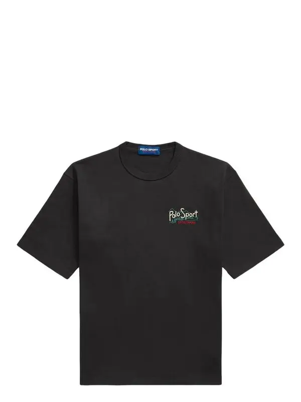 Polo Ralph Lauren Relaxed Fit Cotton T-shirt With Embroidered Graphic - Black