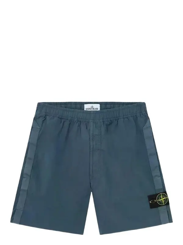 Stone Island Stretch Cotton Tela Paracadute Garment Dyed Shorts - Blue