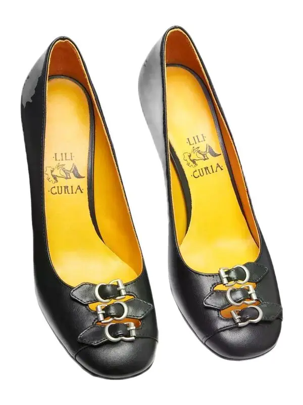 LILI CURIA Babette Buckle-detail Pumps - Black
