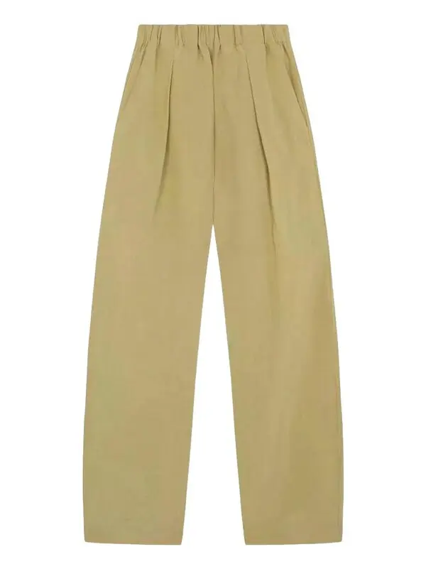 CORTANA Mel Pleated Wide-leg Trousers - Neutrals