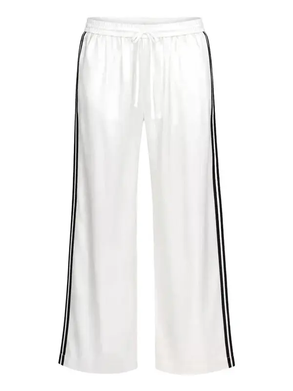 Sprwmn Wide-leg Silk Track Pants - White