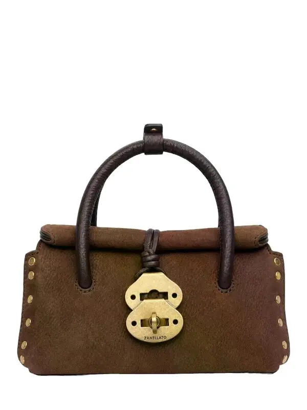 ZANELLATO Baby Dotta Jones Studded Handbag - Brown