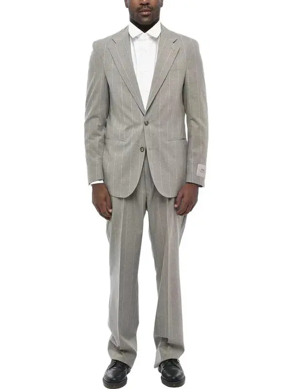 Corneliani Pinstriped Single-breasted Suit - Grey
