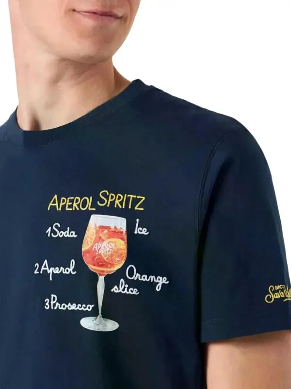MC2 SAINT BARTH Aperol Spritz-print T-shirt - Blue