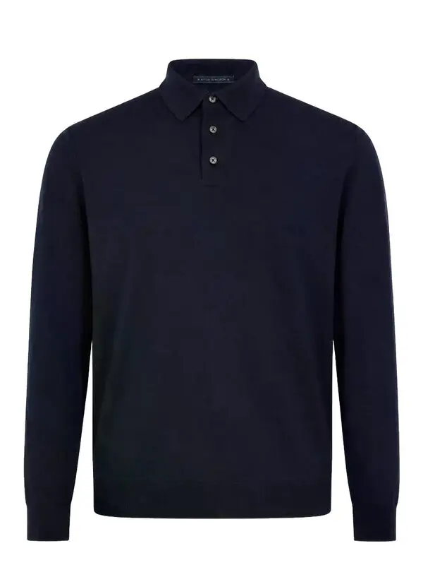 Kiton Long-sleeve Polo Shirt - Blue