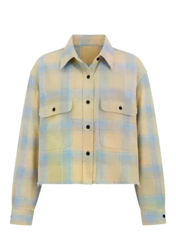 ASKK NY Crosby Plaid Flannel Shirt With Raw-edge Hem - Neutrals