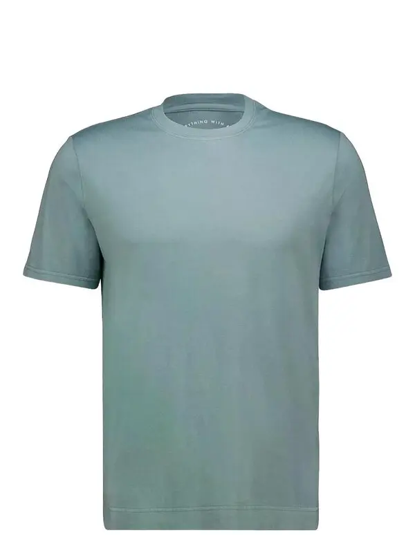 Fedeli Knitted Cotton T-shirt - Green