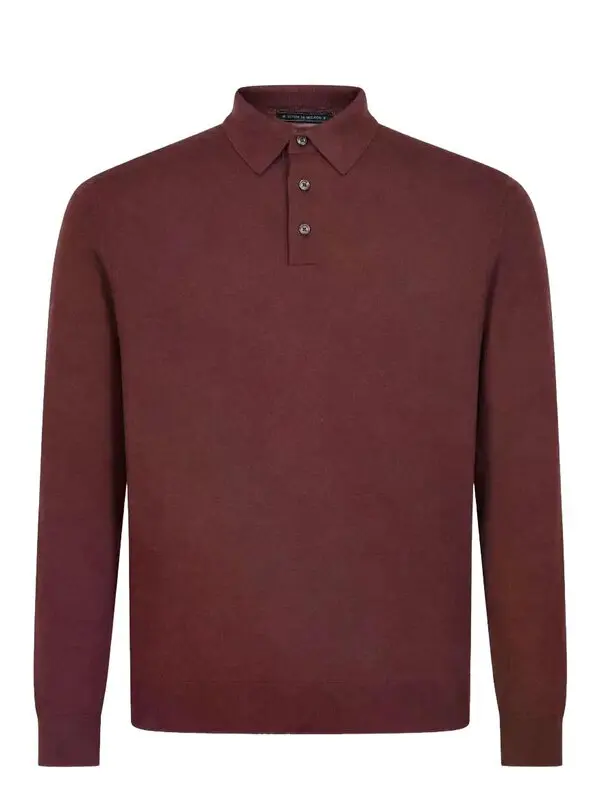 Kiton Long-sleeve Polo Shirt - Red