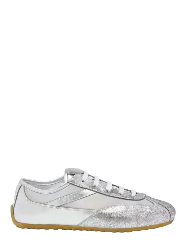 Alexander McQueen Metallic Boxe Sneakers - Silver
