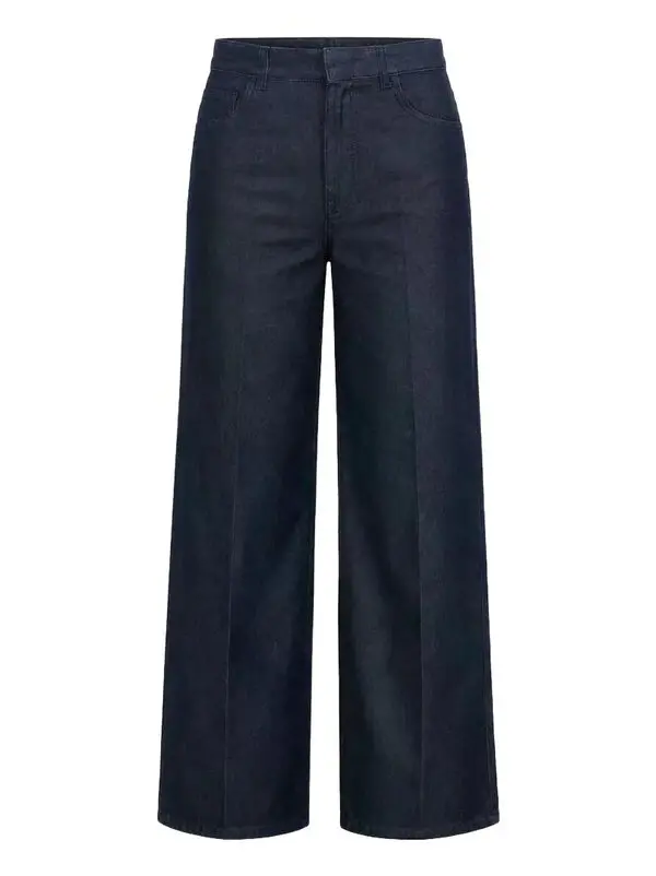 SA SU PHI Pressed Crease Wide-leg Jeans - Blue