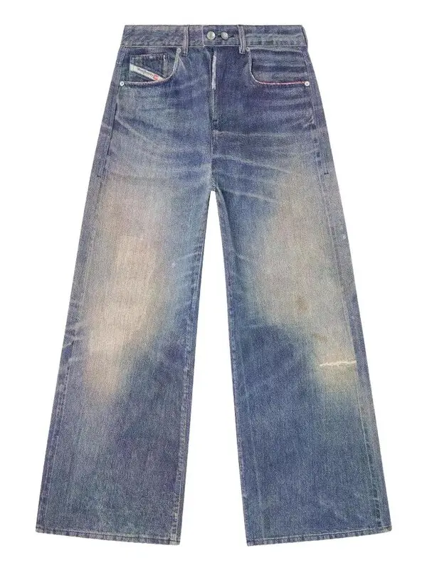 DIESEL® D-sire Relaxed Fit Low Waist Wide Leg Jeans - Blue