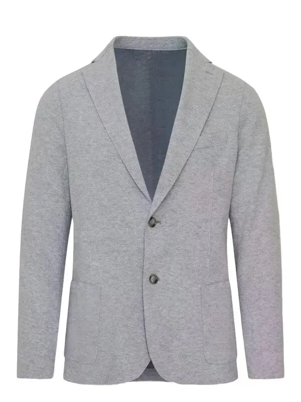 PATRICK ASSARAF Raw-edge Single-breasted Blazer - Grey