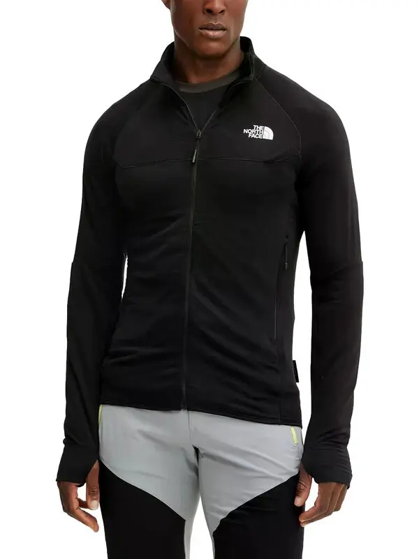 The North Face Logo-print Zip-up Fleece Jacket - Black