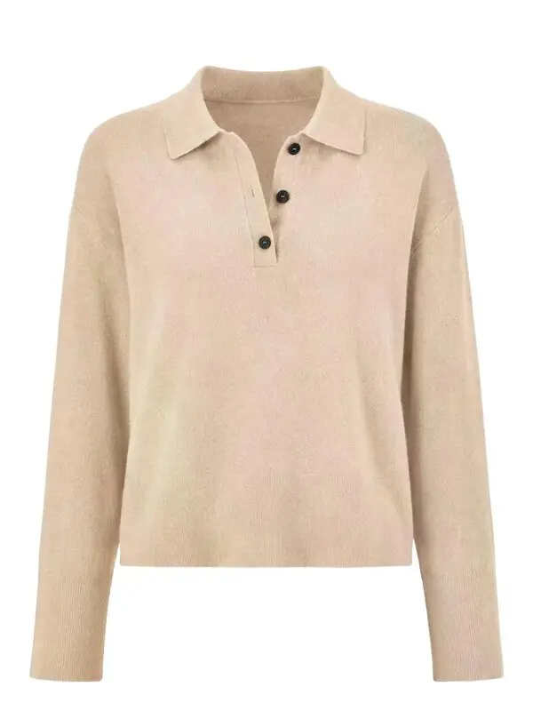 ARLO MOTT Polo Collar Sweater - Neutrals