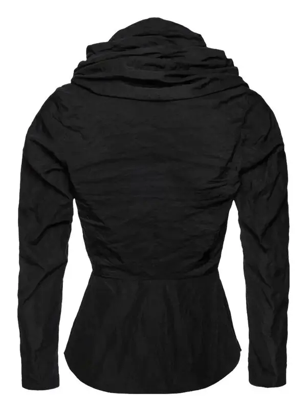 Magda Butrym Draped Hooded Shirt - Black