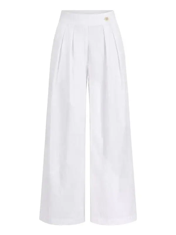 Sablyn Brooke Pleated Wide-leg Trousers - White