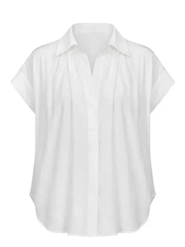 SECULAR.LAB Trinity Gathered Shirt - White