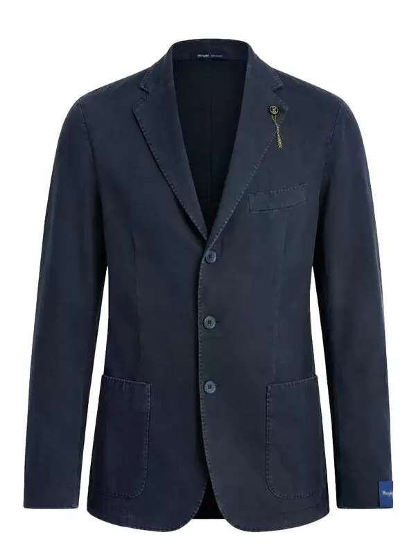 SANTANIELLO Chain-detail Single-breasted Blazer - Blue