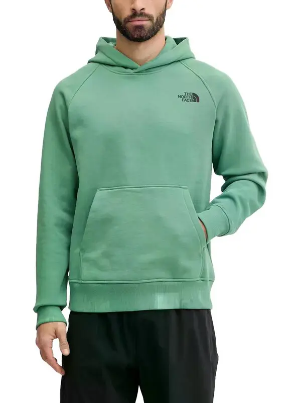 The North Face Logo Print Raglan Sleeve Hoodie - Green