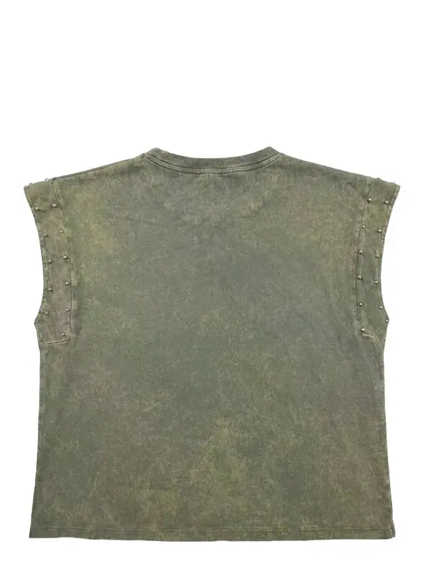 HTC LOS ANGELES Studded Relaxed-fit T-shirt - Green
