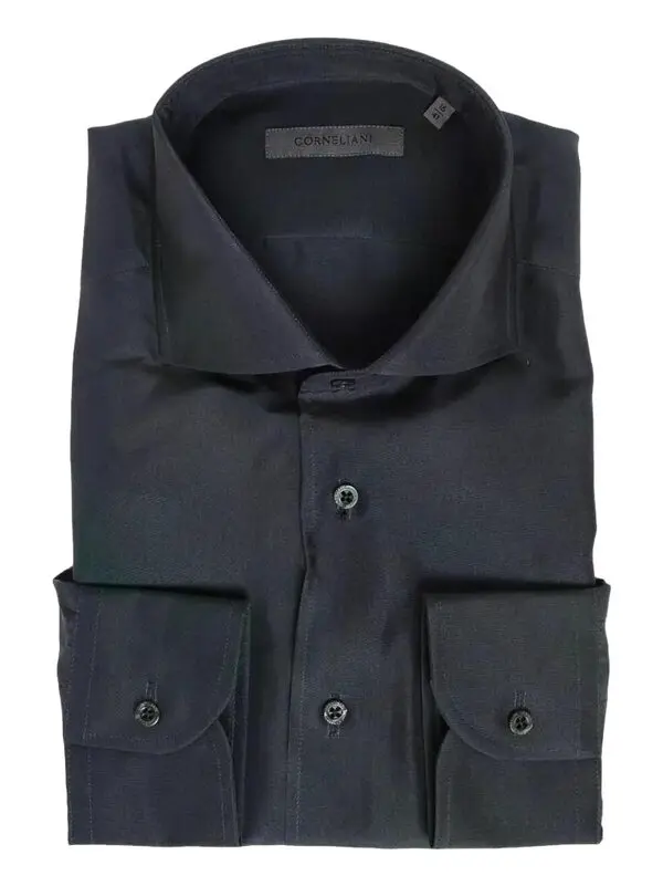 Corneliani Long-sleeve Silk Shirt - Blue