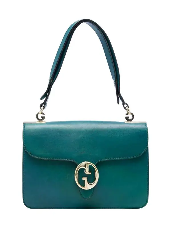 Gucci 2021-2026 Medium Calfskin 1973 Flap Shoulder Bag - Blue