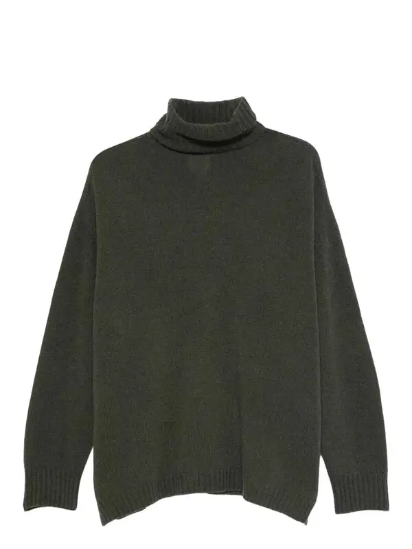 ALYSI Long Sleeve Turtleneck Sweater - Green