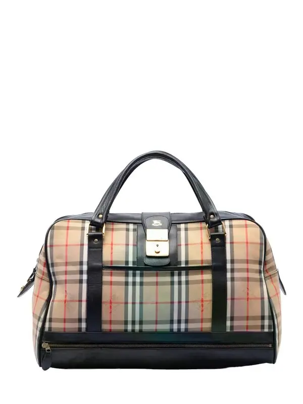 Burberry Haymarket Check Canvas Travel Bag - Neutrals