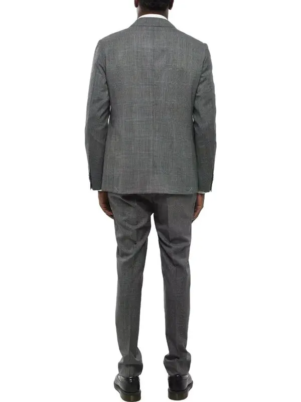 Corneliani District Check Virgin Wool Suit - Grey