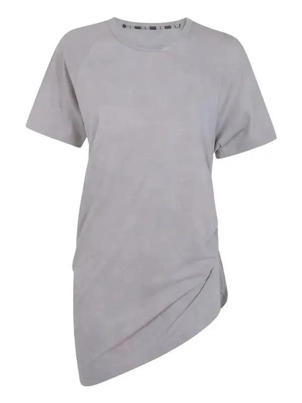 ZIGGY CHEN Asymmetric Gathered T-shirt - Grey