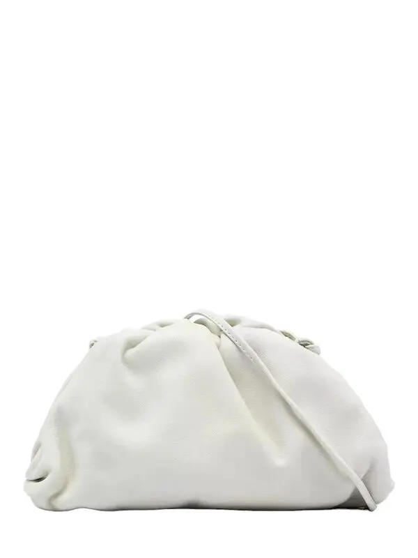 Bottega Veneta Lambskin The Mini Pouch Crossbody Bag - White