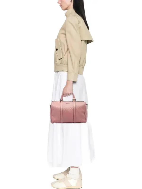 Gucci Leather Microssima Satchel - Pink