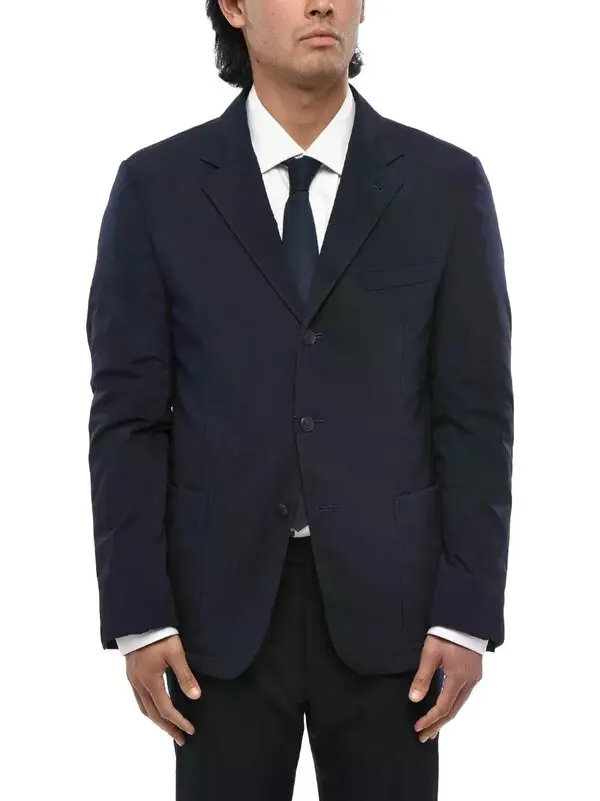Corneliani Single-breasted Patch-pocket Blazer - Blue