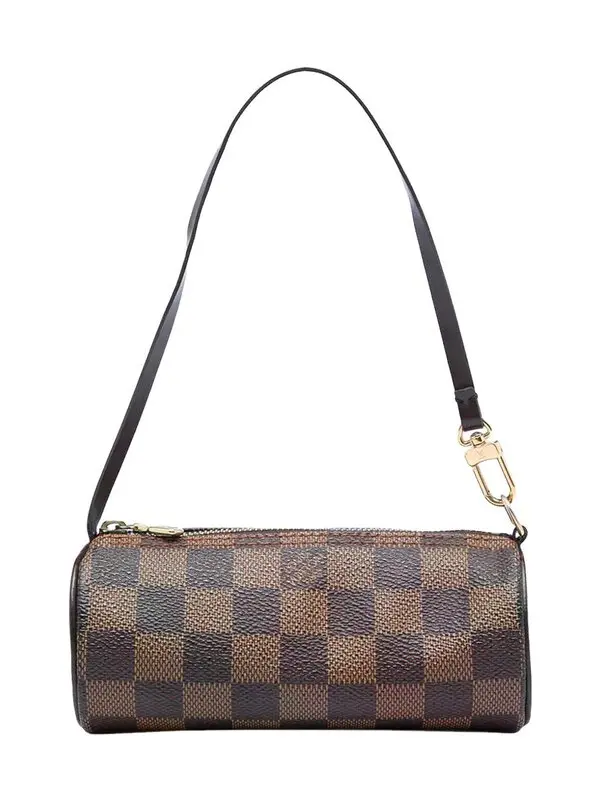 LOUIS VUITTON Damier Ebene Papillon Pochette Handbag - Brown