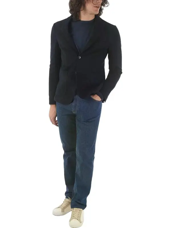 Corneliani Single-breasted Cotton Jacket - Blue