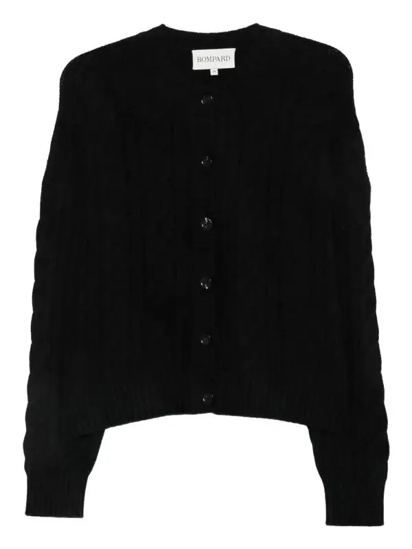 Eric Bompard Cable-knit Cashmere Cardigan - Black