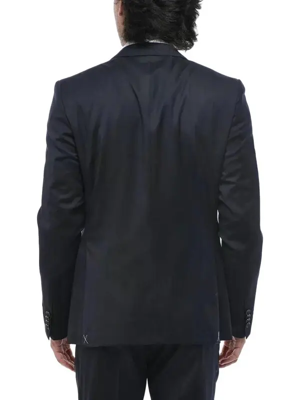 Corneliani Pin-detail Single-breasted Suit - Blue