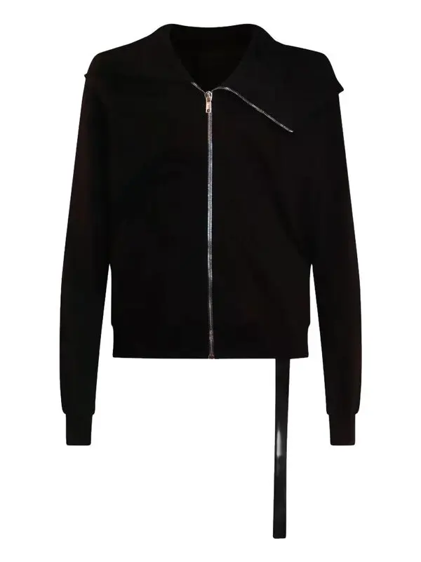 Rick Owens Asymmetric-zip Sweatshirt - Black