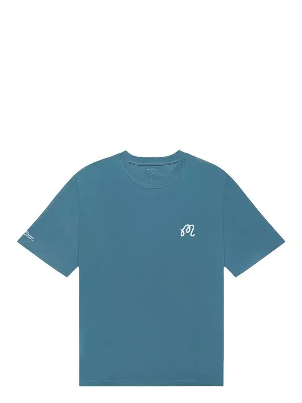 MALBON Bermuda Tee Logo-embroidered T-shirt - Blue