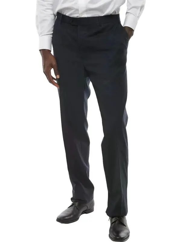 Corneliani Mantua Belt-loop Wool Trousers - Blue