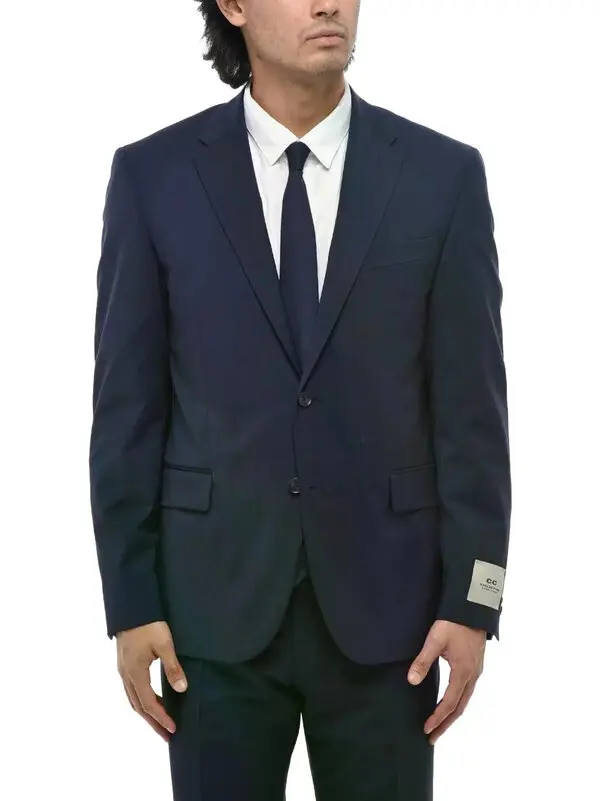 Corneliani Flap-pocket Single-breasted Suit - Blue