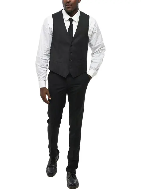 Corneliani Button-fastening Wool Waistcoat - Grey