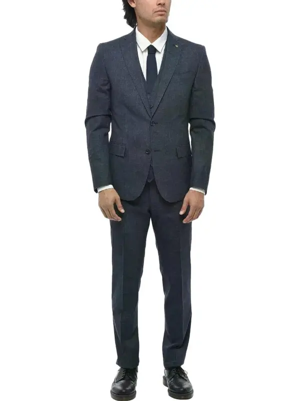 Corneliani Three-piece Single-breasted Suit - Blue