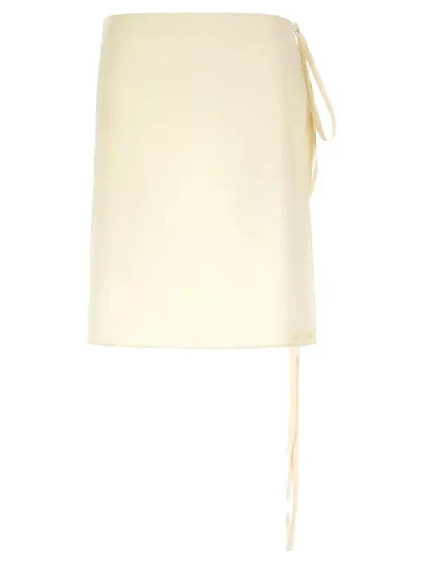MISENITHE Vicky Wrap Midi Skirt - White