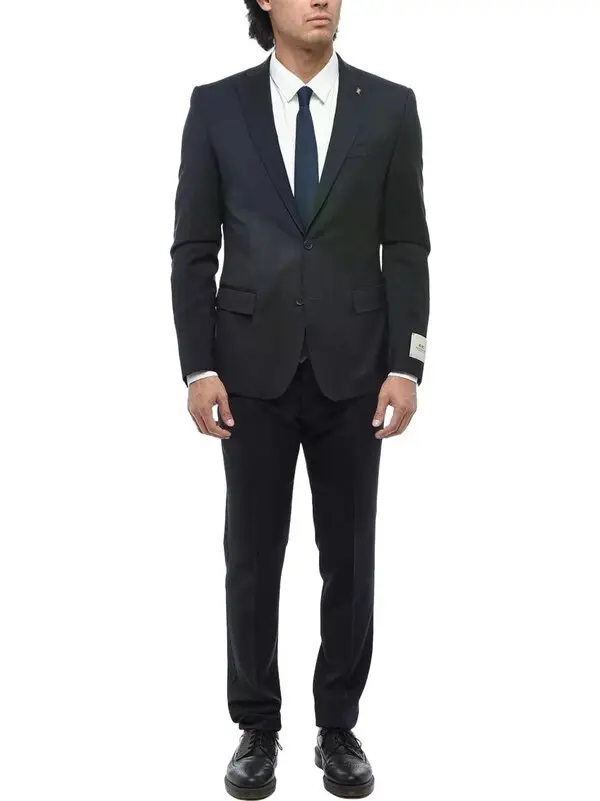 Corneliani Jacquard Flap-pockets Two-piece Suit - Blue