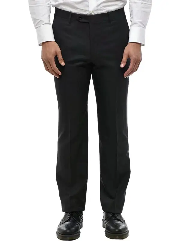 Corneliani Virgin Wool Four-pocket Trousers - Black
