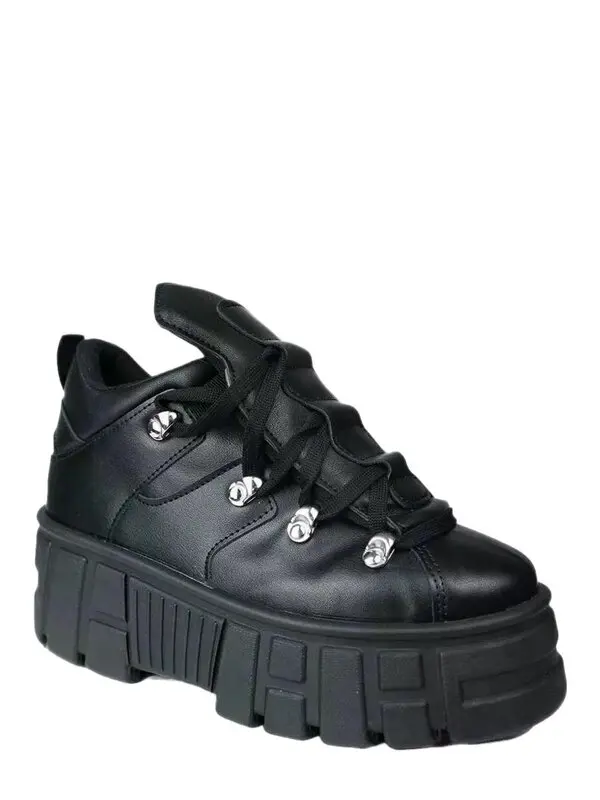 ALTERCORE Logan Platform Lace-up Sneakers - Black